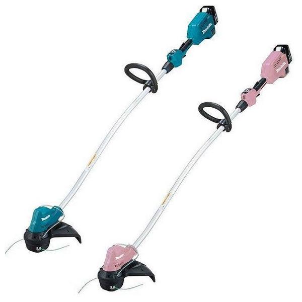 マキタ 18V 充電式草刈機　MUR189DSFC/DFCP（青）（ピンク）(6.0Ah）障害物が多い場所も安心「ナイロンコードタイプ」ワンタッチ長さ調整カーブした棹形状全ての操作が手元でできる【仕様】刈込幅 φ300mm電源（V）：直流1...