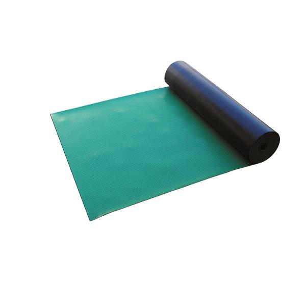 《仕様》●規格:3t×1m×10m巻 ●色:表…緑、裏…黒 ●材質:ゴム製 ●重量:40kg《特長》●表面のイボ状加工により、全方向への滑り止めを実現しました。 ●水はけが良く、掃除も簡単です。 ●多目的な用途に使用可能です。