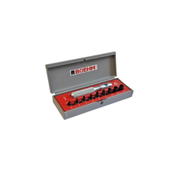 《仕様》●セット内容：ポンチ9個(Φ2-3-4-5-6-7-8-9-10mm)、ハンドル●重量(セット)：340g