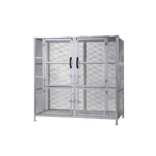 《仕様》●容量：約2900L(45L ゴミ袋 60個相当)●標準色：シルバー●材質：スチール(溶融亜鉛メッキ仕上げ)●寸法(幅X奥行X高さ)：1800X900X1800mm●重量：140kg《特長》●集積状況が一目で解るので安心です。●観音...