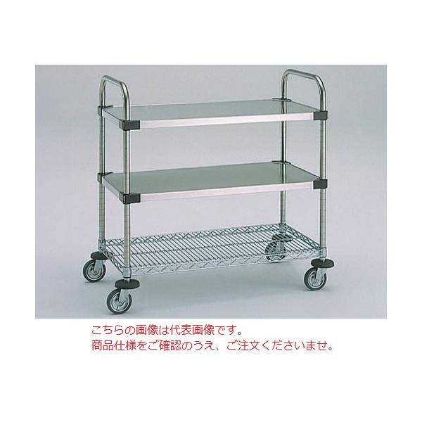 《仕様》●品番：NUTT4-2S●寸法(mm)：D614XW911XH952●キャスター：φ100mm●耐荷重192kg※最大外寸(バンパー含む)は間口奥行とも63mmプラス。【共通仕様-UTTカート1型2型】●平板/SUS430ステンレス...