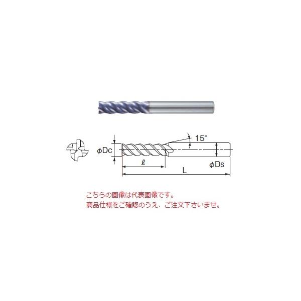 《仕様》●外径(Dc)：3mm●刃長(?)：15mm●全長(L)：50mm●シャンク径(Ds)：6mm●刃数：4枚●工具材料：超硬合金《特長》●生材から高硬度鋼まで幅広く対応できます。