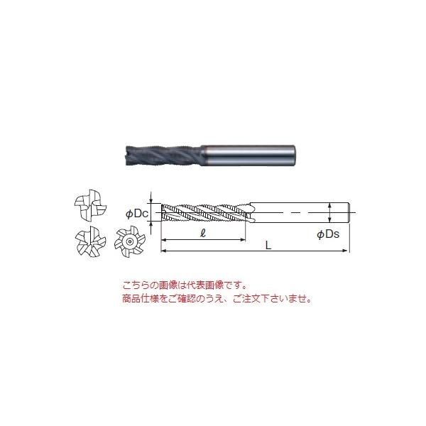 《仕様》●外径(Dc)：12mm●刃長(?)：53mm●全長(L)：110mm●シャンク径(Ds)：12mm●刃数：4枚●工具材料：コバルトハイス《特長》●鋼からステンレス鋼、アルミまで粗加工ができます。●ニックはファインピッチです。
