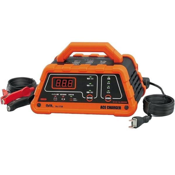 《仕様》●入力電圧：AC100V 50/60Hz●出力電圧：DC14.8V(定格電圧) DC13.6(充電完了電圧)●出力電流(最大)：10A●適合バッテリー：DC12V●適合バッテリー容量：6Ah〜240Ah(5時間率容量)●消費電力：2...