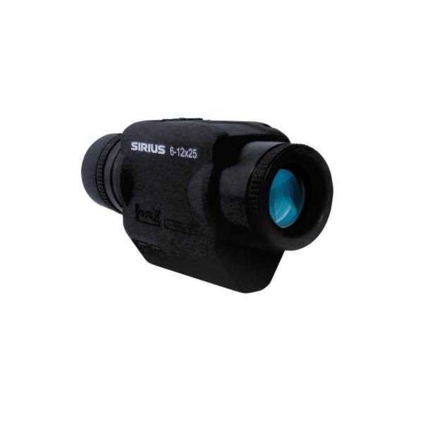 《仕様》●望遠倍率：6-12倍●対物レンズ有効径：25mm●実視界：5.6〜4°●見掛け視界：32.7〜45.5°●ひとみ径：4.2〜2.1mm●明るさ：17.64〜4.41●アイレリーフ：23〜15mm●最短合焦距離：2.5m●防水性能：...