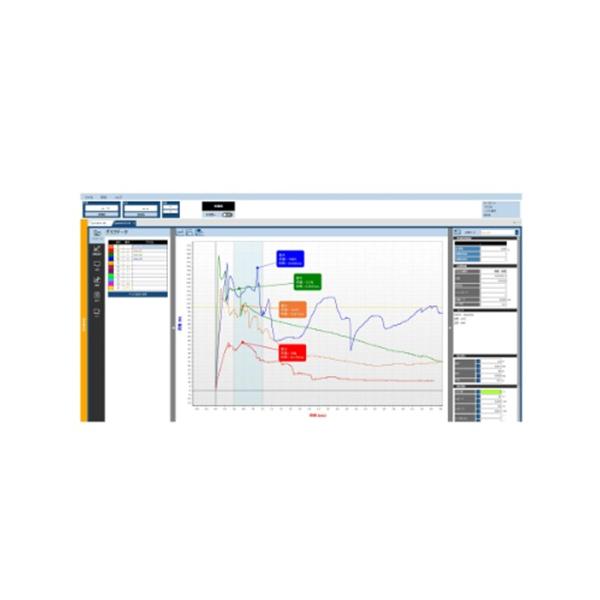 《仕様》●作成グラフ：荷重―時間●最大データ通信速度：2000個/秒●ZTS/ZTA/eZT/FA Plus2を接続した場合、荷重−時間グラフの描画●HTGS/HTGA/DTXS/DTXAを接続した場合はトルク−時間グラフの描画※物理メディ...