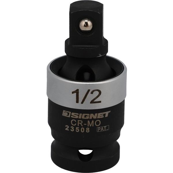 《仕様》●差込角：1/2●全長：64mm●幅：31mm●幅：27mm●最大振り角度：30度●質量：175g●適合Oリング品番：23552(別売)●適合ピン品番：23574(別売)《特長》●SIGNET初の1/2DRインパクト用ユニバーサルジ...