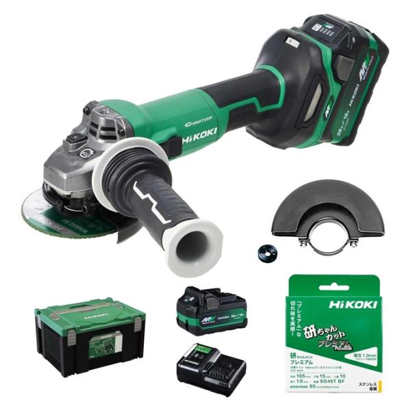 《仕様》●ブランド名：HiKOKI (ハイコーキ)●メーカー名：工機ホールディングス株式会社●G3610DC-2XPCZ●色：アグレッシブグリーン《セット内容》●蓄電池：BSL36A18BX　2個●充電器：UC18YDL2●レジノイドフレキ...