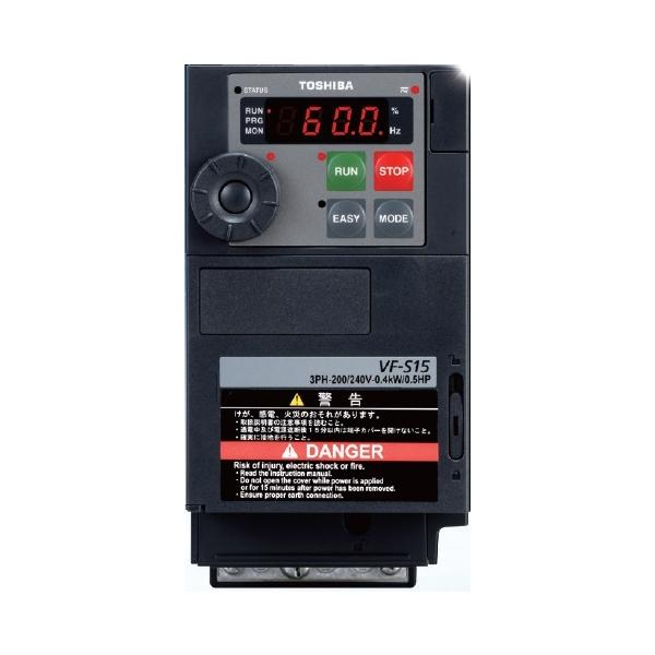 《仕様》●入力相数：三相●電圧クラス：200V●適用モータ容量：0.4kW●定格出力容量：1.3kVA●定格出力電流：3.3A●出力電圧：3ph-200〜240V●過負荷電流定格：150%-1分，200%-0.5秒●電源　主回路：3ph-2...