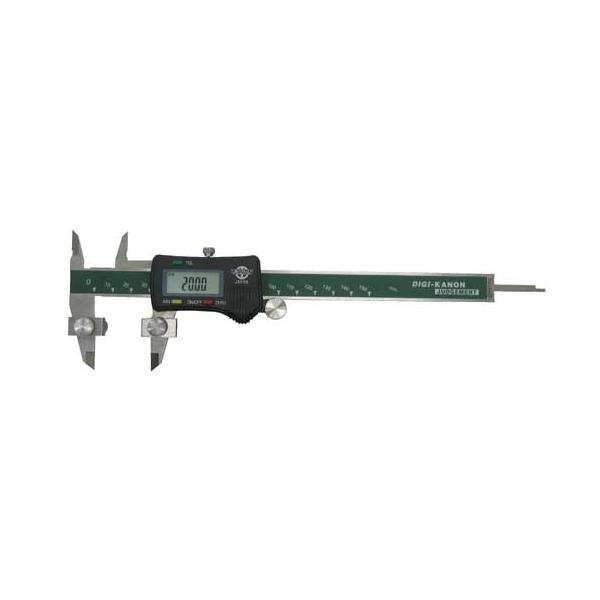 《仕様》●測定長：200mm●最小表示量：0.01mm●器差：±0.03mm(穴ピッチ測定の器差ではありません。)●全長：291mm●電源：SR44 1個●質量：190g《特長》●丸穴ピッチ測定機能が加わった新型多機能ノギスです。●通常測定...
