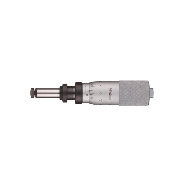 《仕様》●測定範囲：0〜1mm●目量：0.001mm●先端形状：先端球面(SR10)●ステム形状：ナット付●最大許容誤差：広範囲 ±3um、狭範囲 ±1.5um●目盛仕様(外筒とシンブルの目盛)：正目盛●ステム径：φ12mm《特長》●極微動...