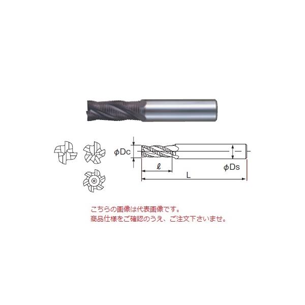 《仕様》●外径(Dc)：11mm●刃長(?)：30mm●全長(L)：80mm●シャンク径(Ds)：12mm●刃数：4枚●工具材料：コバルトハイス《特長》●鋼からステンレス鋼、アルミまで高速、高能率粗加工ができます。●ニックはファインピッチです。