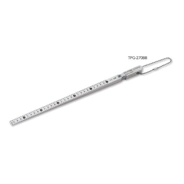 《仕様》●規格：270BB●測定範囲：0.3〜6mm●器差：±0.04mm●目量：0.05mm●テーパー角度：2°51’45”●寸法(全長X幅)：160X6mm●質量：38g《特長》●細幅タイプです。●隙間に差し込むだけで簡単に溝や隙間の寸...