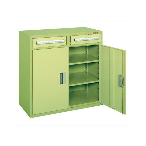 【完成品】 《商品説明》●合理的な組み合わせで収納効率が更にアップ!! 統一された寸法(間口、奥行、高さ)によりレイアウトが自由自在!●グリーン購入法適合商品《商品スペック》●外寸：W900×D450×H880mm●カラー：サカエグリーン●...