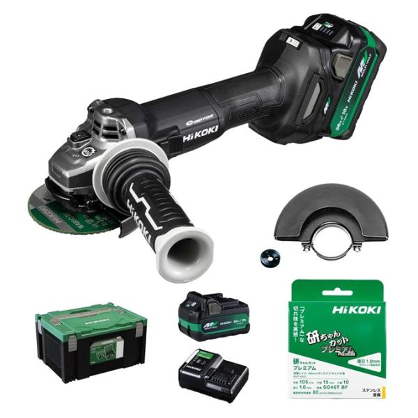 《仕様》●ブランド名：HiKOKI (ハイコーキ)●メーカー名：工機ホールディングス株式会社●G3610DC-2XPCZ●色：ストロングブラック《セット内容》●蓄電池：BSL36A18BX　2個●充電器：UC18YDL2●レジノイドフレキシ...