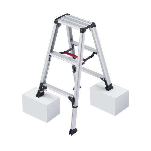 《仕様》●天板高さ：0.73〜0.94m●使用最大高さ：0.43〜0.63m●質量：4.7kg●設置寸法(外寸)　・全幅：45〜49cm　・奥行：57〜68cm●収納寸法(外寸)　・全幅：45cm　・奥行：17cm　・高さ：78cm●使用最...