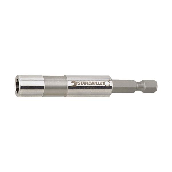 《仕様》●差込角(HEX)：1/4inch(E6.3mm)●ビット差込部：1/4inch(D6.3mm)●全長：72mm●質量：37g《特長》●電動ドライバーにビットを装着するビットホルダーです。●強力マグネット付き。●スリーブはクロムメッ...
