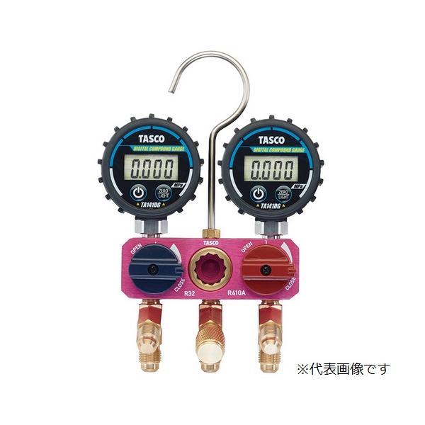 《仕様》●マニホールド ゲージ取付ネジ：1/8″NPT ホース接続ポート：5/16″フレア(TA122MD)●連成計・圧力計：-0.1〜5.0MPa(TA141DG)●チャージホース：150cm(赤・青・黄)(TA133AB)