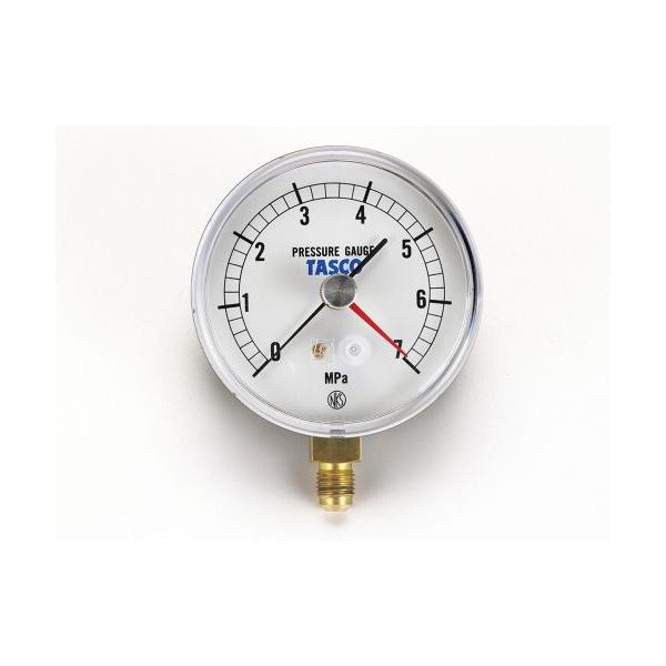 《仕様》●圧力範囲：0〜7.0MPa●外径：75φ●ゲージ取付ネジ径：1/4”フレア●設置針式