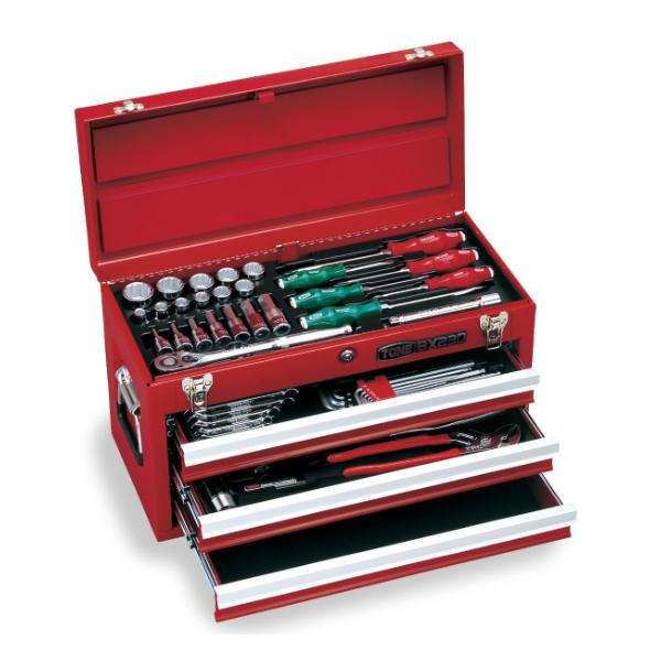 《仕様》●トレー付●ダンボール寸法： w565× d295× h450mm●セット内容(点)：53●質量：17.7kg《特長》●一般工具を厳選。●産業機械の整備に適した12.7sq.ベーシックセット。