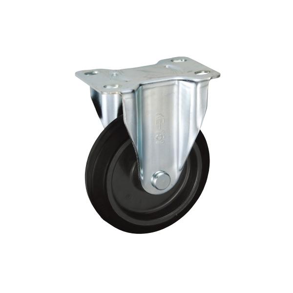 《仕様》●車輪仕様：ゴム●軸受：鋼板製ベアリング入り●最大荷重：180daN●最大荷重：183.6kgf●タイヤ幅R：38mm●シャフト径D：12mm●取付け高さH：190mm●トッププレートF1：140mm●トッププレートF2：94mm●...