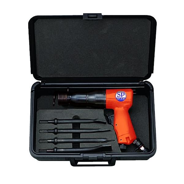 《仕様》●使用空気圧力：0.62MPa●エアレギュレーター内蔵●無負荷打撃数(min(の-1乗))：3000●空気消費量((M3)/min)：0.3●全長(mm)：216●ホース取付口：NPT1/4●打撃数(min(の-1乗))：3000●...