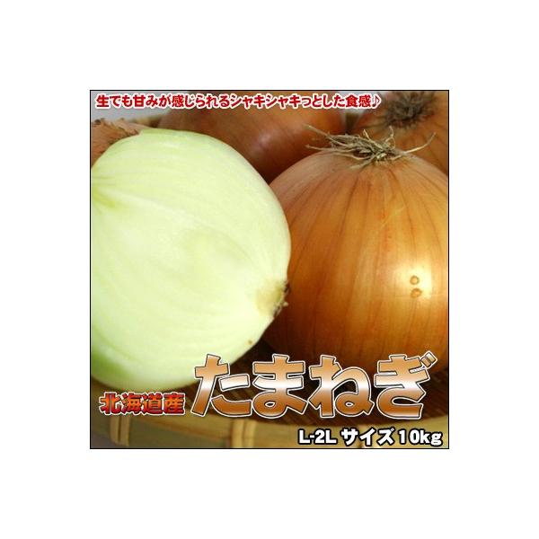 生でも甘みが感じられるシャキシャキした食感が特徴のたまねぎ。薄くスライスし、水に浸してサラダに！肉じゃがの具などあらゆる料理に大活躍♪内容量　L-2Lサイズ10kg前後(1箱30-40個前後)※大体の個数ですので多少異なる場合もございます。...