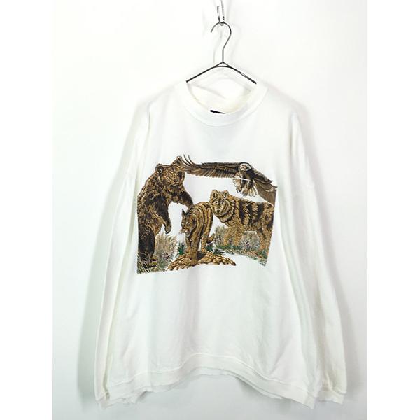 古着 90s USA製 B.U.M. クマ ヤマネコ オオカミ ワシ アニマル 古着 90s USA製 B.U.M. クマ ヤマネコ オオカミ ワシ アニマル
