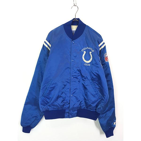 古着 80s USA製 NFL Indianapolis Colts コルツ 光沢 サテン 古着 80s USA製 NFL Indianapolis Colts コルツ 光沢 サテン