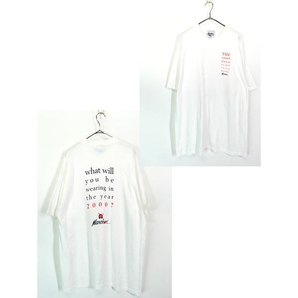 古着 90s Marchon 「count down to millenium」 Y2K 2000 アイウェア オールド Tシャツ XL(1)