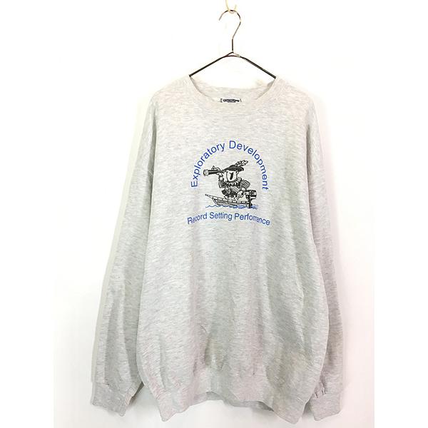 古着 90s USA製 Pfizer Exploratory Development 製薬会社 ファイザー ポップ アート スウェット トレーナー XL 古着