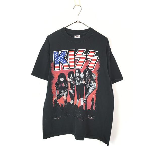 古着 00s KISS キッス メンバー フォト メタル ロック バンド Tシャツ