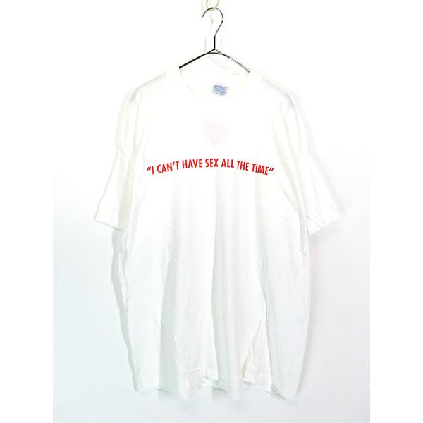 古着 00s MOLSON 「I can't have sex all the time」 モルソン ビール 企業 シュール メッセージ Tシャツ XL 古着