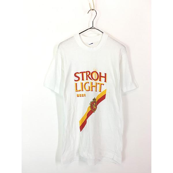 古着 80s- Stroh Light Beer ビール 企業 Tシャツ M位 古着