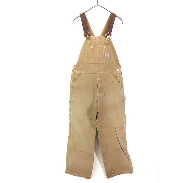 古着 90s USA製 Carhartt ブラウン ダック Wニー ワーク