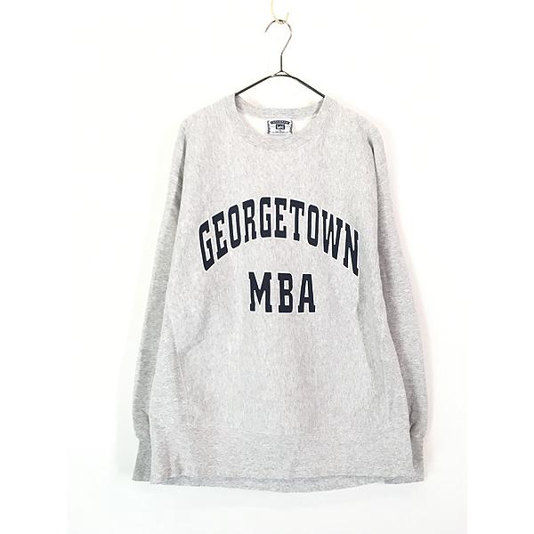 古着 90s USA製 Lee 「GEORGETOWN MBA」 リバース タイプ スウェット トレーナー XL 古着