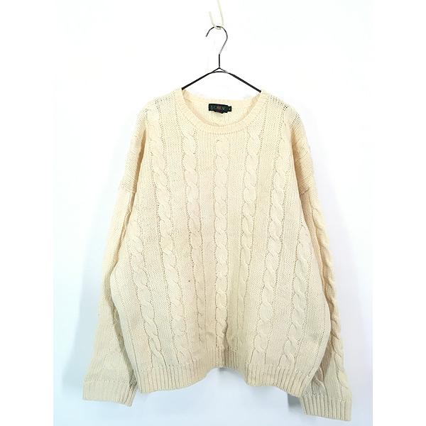 古着 90s J Crew ケーブル編 アラン フィッシャーマン ローゲージ