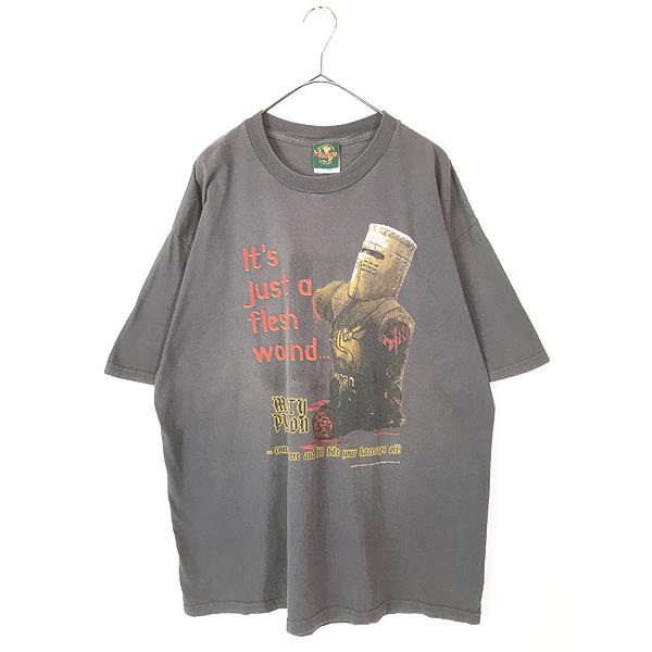 古着 00s Monty Python &amp; The Holy Grail 「It's just a flesh would...」 黒騎士 映画 ムービー Tシャツ XL