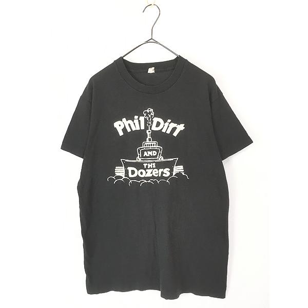 古着 80s USA製 Phil Dirt and the Dozers クルージング プリント ミュージック バンド Tシャツ XL 古着