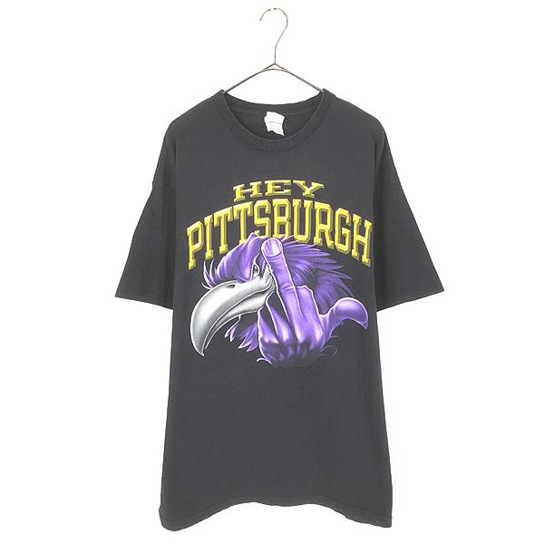 古着 90s NFL Baltimore Ravens レイブンズ × Pittsburgh Steelers スティーラーズ ヘイト Tシャツ XL 古着