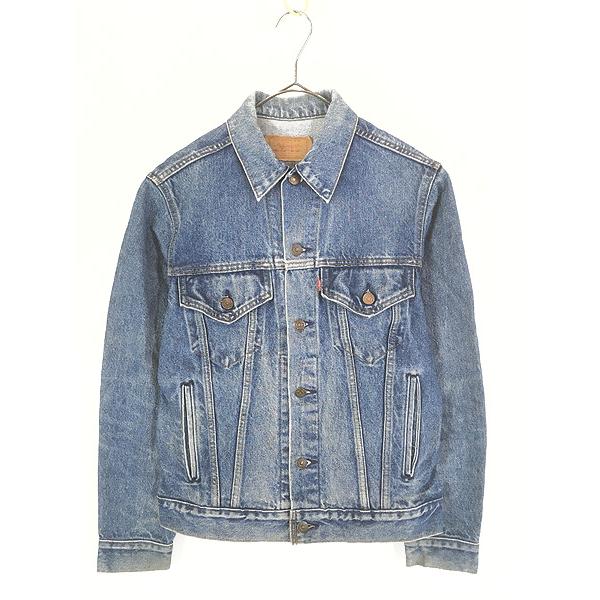 古着 70-80s 製 Levi's 70506-0216 ハンド ポケット付 ブルー デニム トラッカー ジャケット Gジャン 38 古着 80s USA製 Levi's 70506-0216 ハンド ポケット付 ブルー デニム