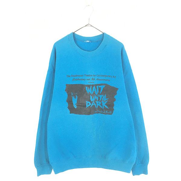 古着 90s 「WAIT UNTIL DARK」 ロードハウス 現代美術劇場 5周年 記念公演 スウェット トレーナー XL位