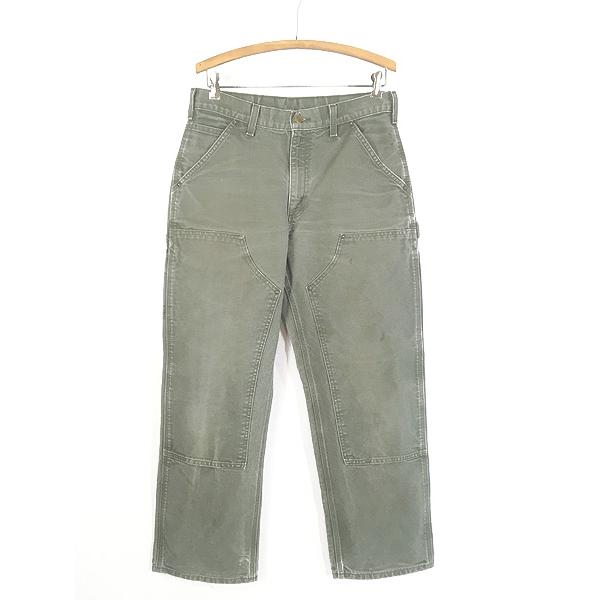 古着 00s Carhartt MOS モスグリーン ダック Wニー ペインター ワーク
