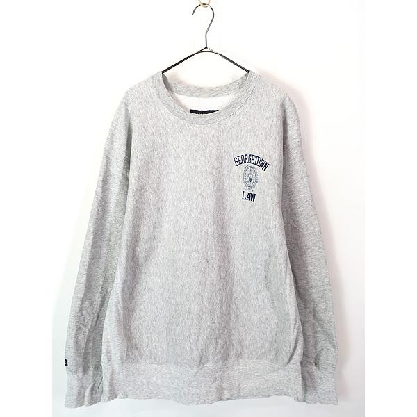 古着 90s Jansport GEORGETOWN 「G LAW」 BIGアルファベット リバース タイプ ヘビー スウェット トレーナー XL