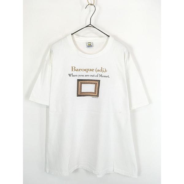 古着 90s USA製 Claude Monet 「Baroque」 バロック 印象派 アート Tシャツ XL 古着 90s USA製 Claude Monet 「Baroque」 バロック 印象派 アート T