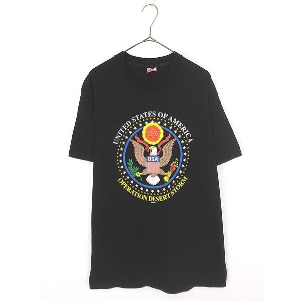 古着 90s USA製 米軍 United States of America 「Operation Desert Storm」 湾岸戦争 ミリタリー Tシャツ L