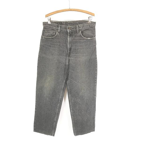 古着 90s USA製 Levi's 550-4858 「赤文字」 先染め ブラック デニム