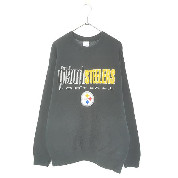 古着 90s USA製 STARTER NFL Pittsburgh Steelers スティーラーズ ヘビー スウェット トレーナー L