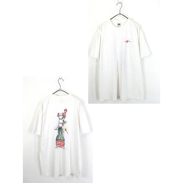 古着 80s USA製 Lifeforms カエル ロケット コカ・コーラ パロディ Tシャツ XL