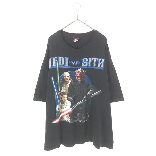 古着 90s STAR WARS Episode1 スターウォーズ 「JEDI vs SITH」 映画 ムービー Tシャツ XXL